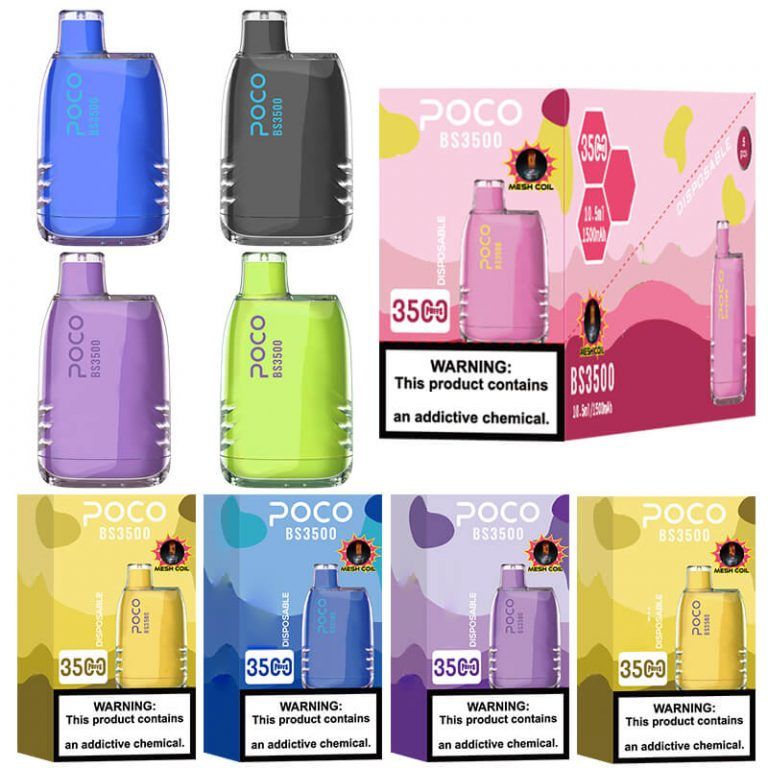 POCO BS3500 3500 Puffs Disposable Vape box bulk wholesale